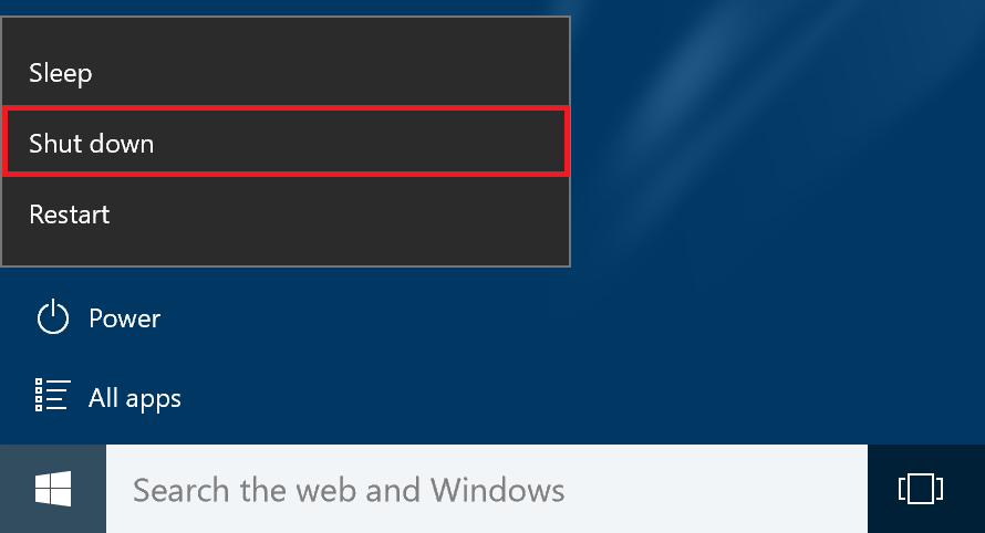 [Windows 10] How to shut down the PC