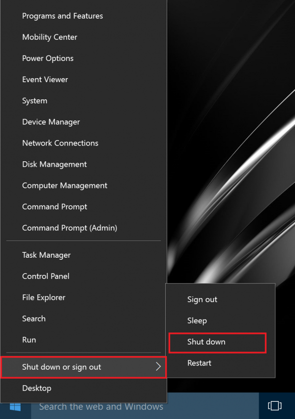 [Windows 10] How to shut down the PC
