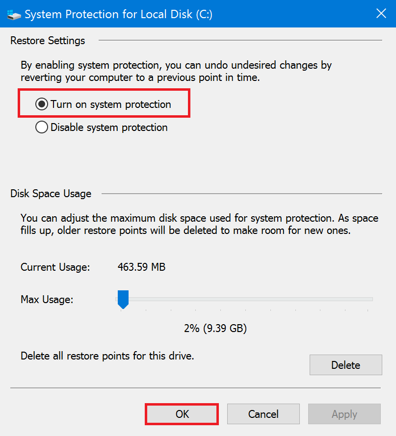 [Windows 10] How to enable/disable system recovery