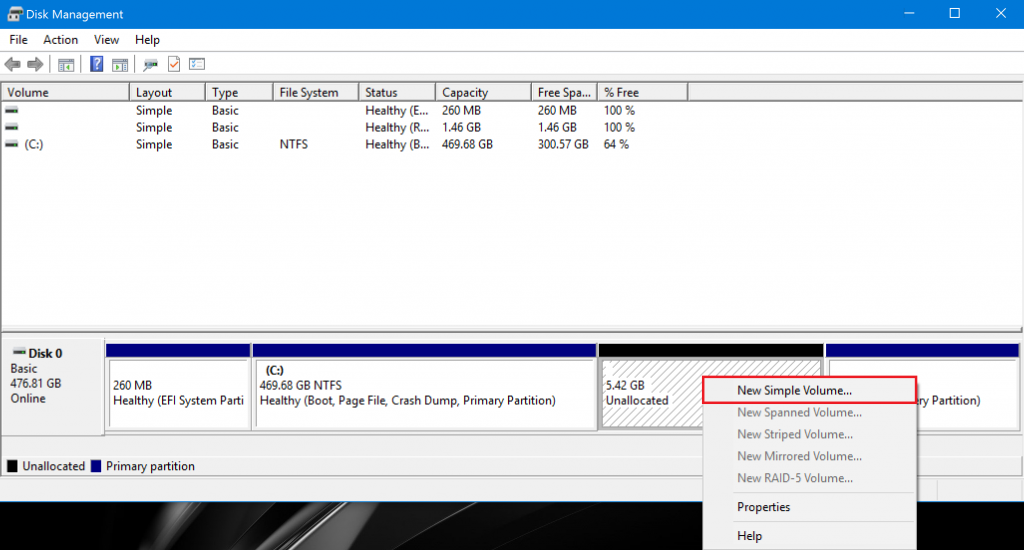 [Windows 10] How to create / delete the partition