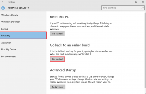 [Windows 10] How to revert back to the previous version of Windows 10