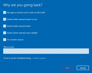 [Windows 10] How to revert back to the previous version of Windows 10