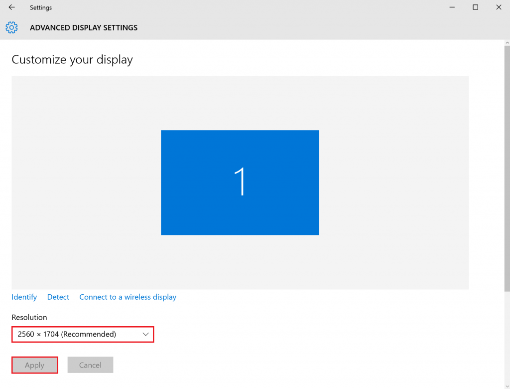 [Windows 10] How to change the screen’s resolution