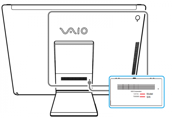 [VAIO_PC] How to check the model name and the product’s serial number