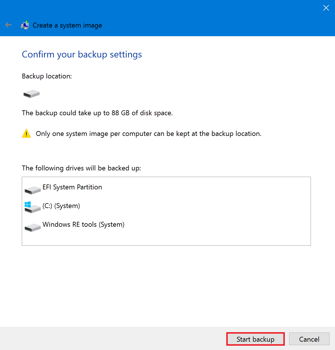 How to do [Windows 10] PC entire backup (system image backup)
