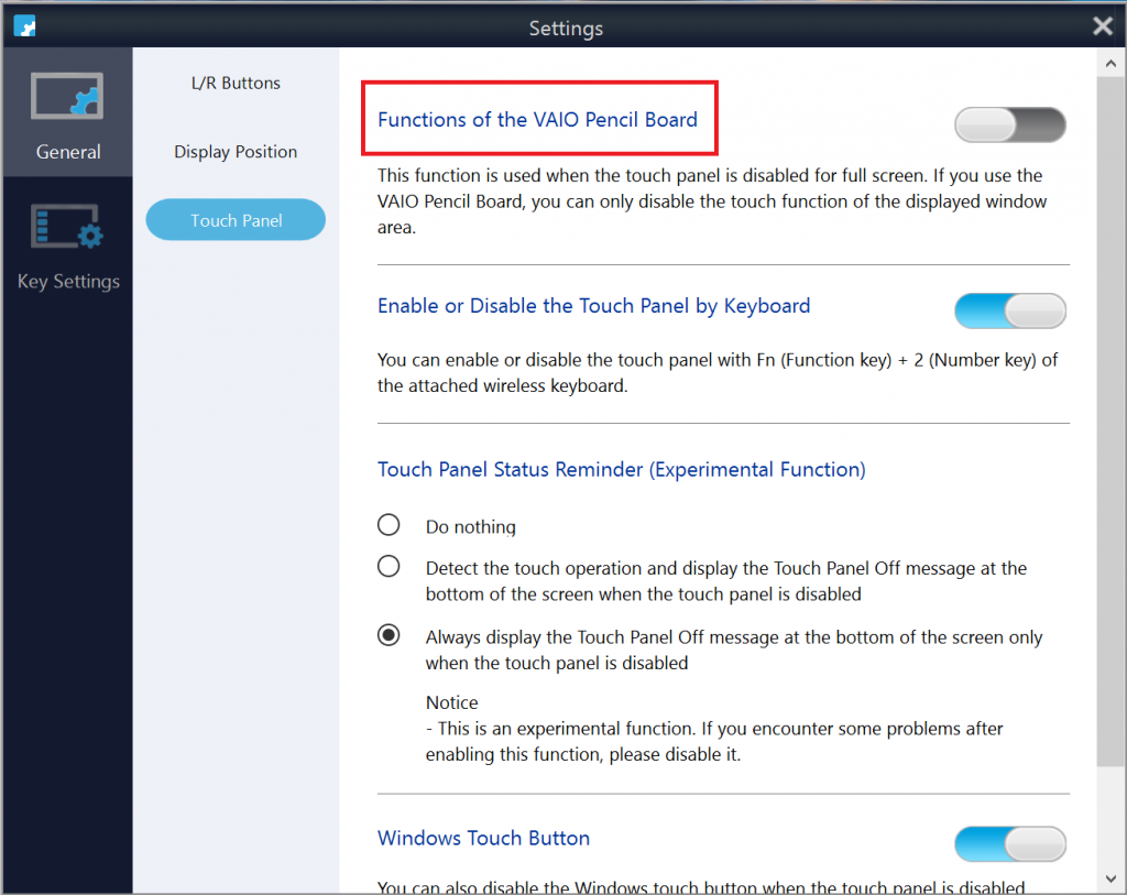 [VJZ12A*] About the additional function of VAIO Button Control