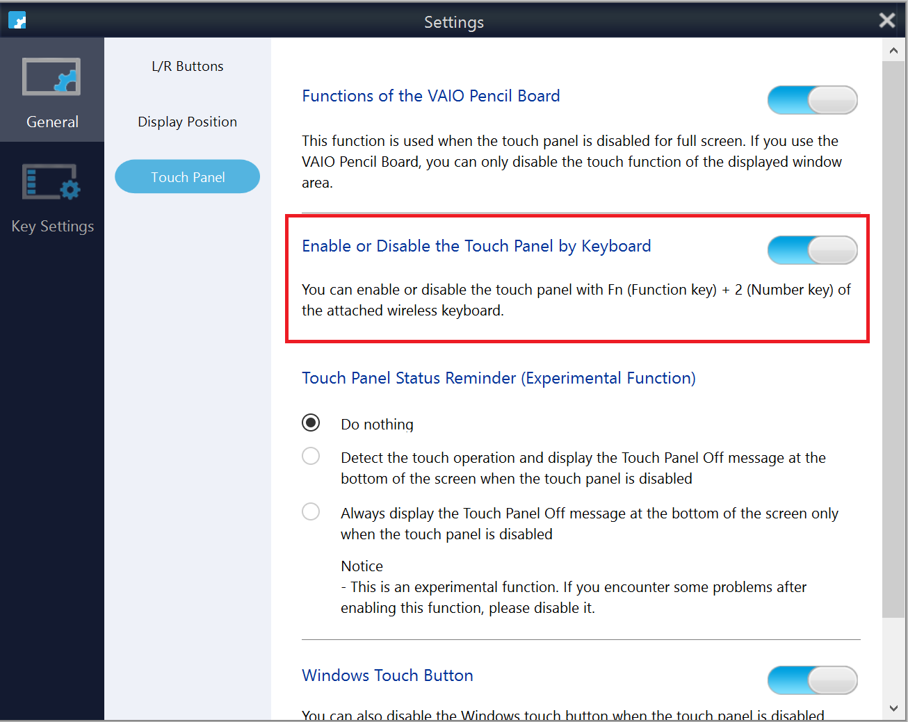 [VJZ12A*] About the additional function of VAIO Button Control