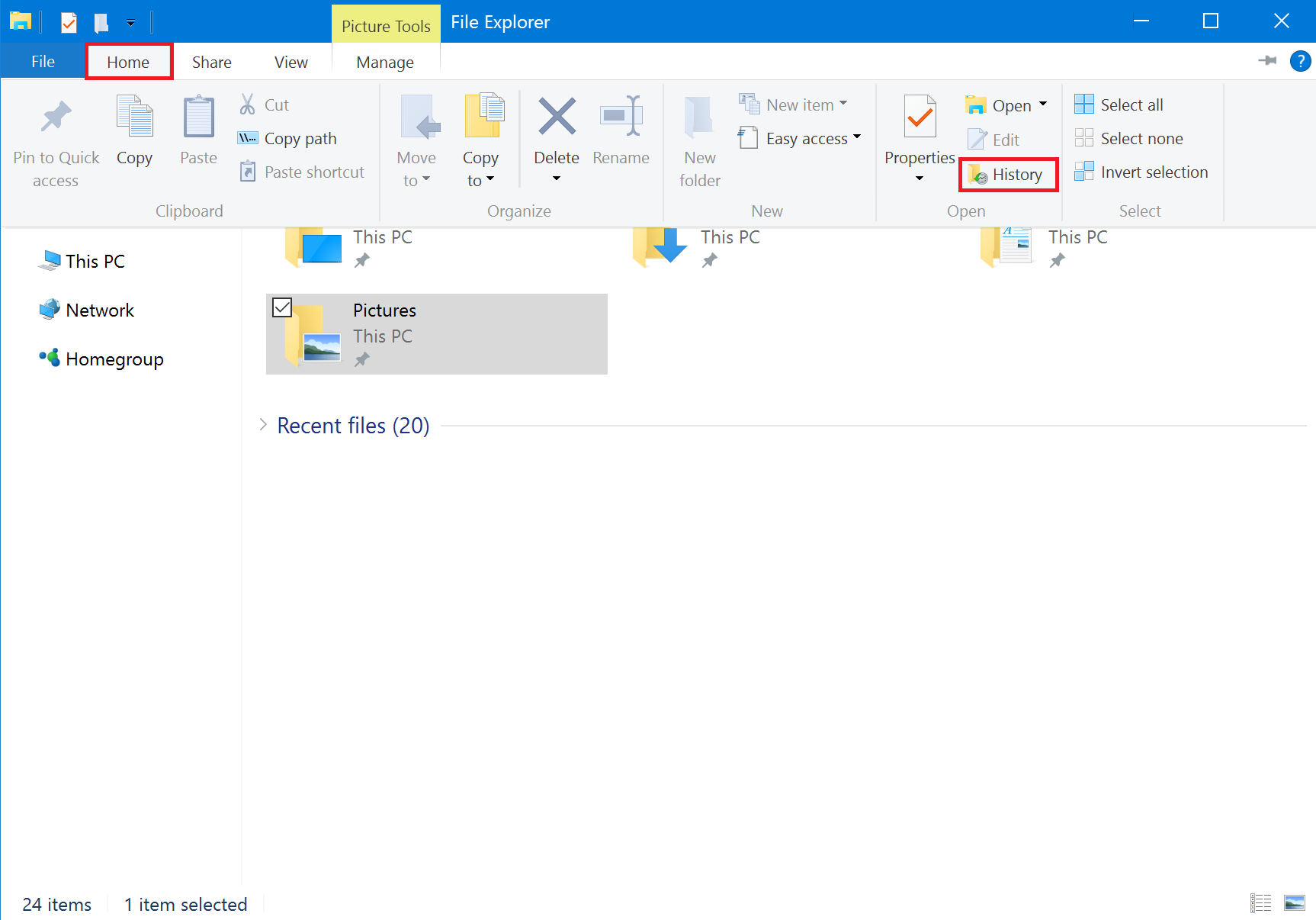 [Windows 10] Use file history to restore files that were backed up