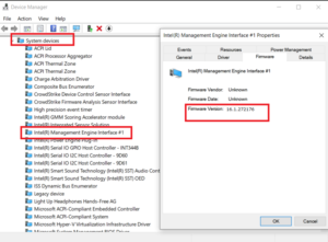 “Intel® ME Firmware Ver.16.1.27.2176” Update Program