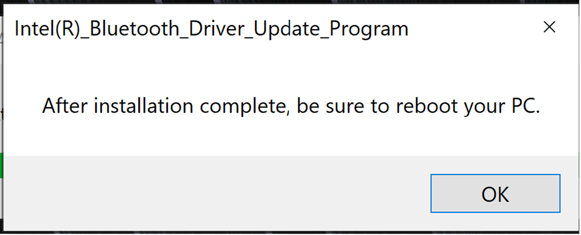 “Intel® Wireless Bluetooth® Driver Ver.23.60.0.1” Update Program