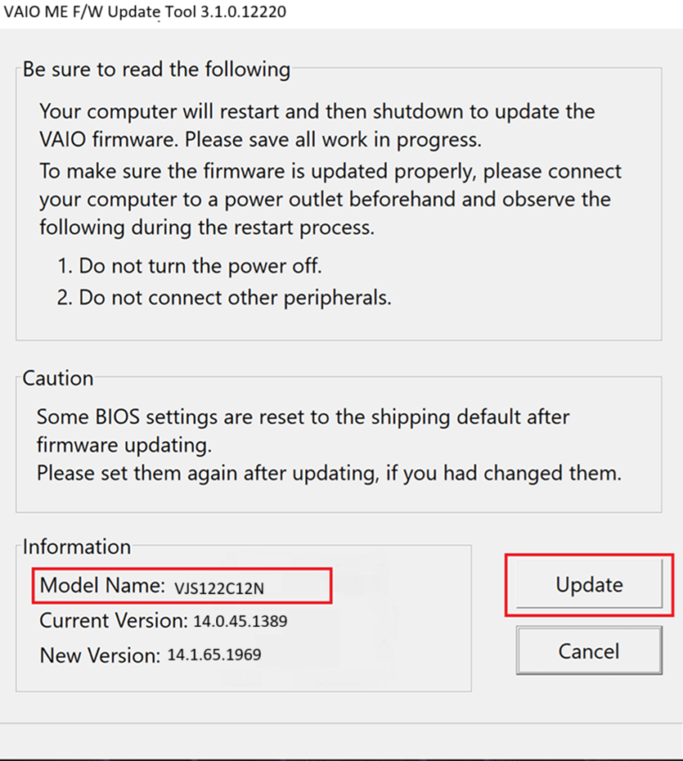 “Intel® ME Firmware Ver.14.1.65.1969” Update Program