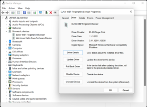 “ELAN Finger Print Driver Ver.3.11.12011.10035” Update Program