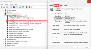 VJS4R1*, VJPKR1* “Intel® Dynamic Tuning Technology Driver Ver.9.0.11904 ...